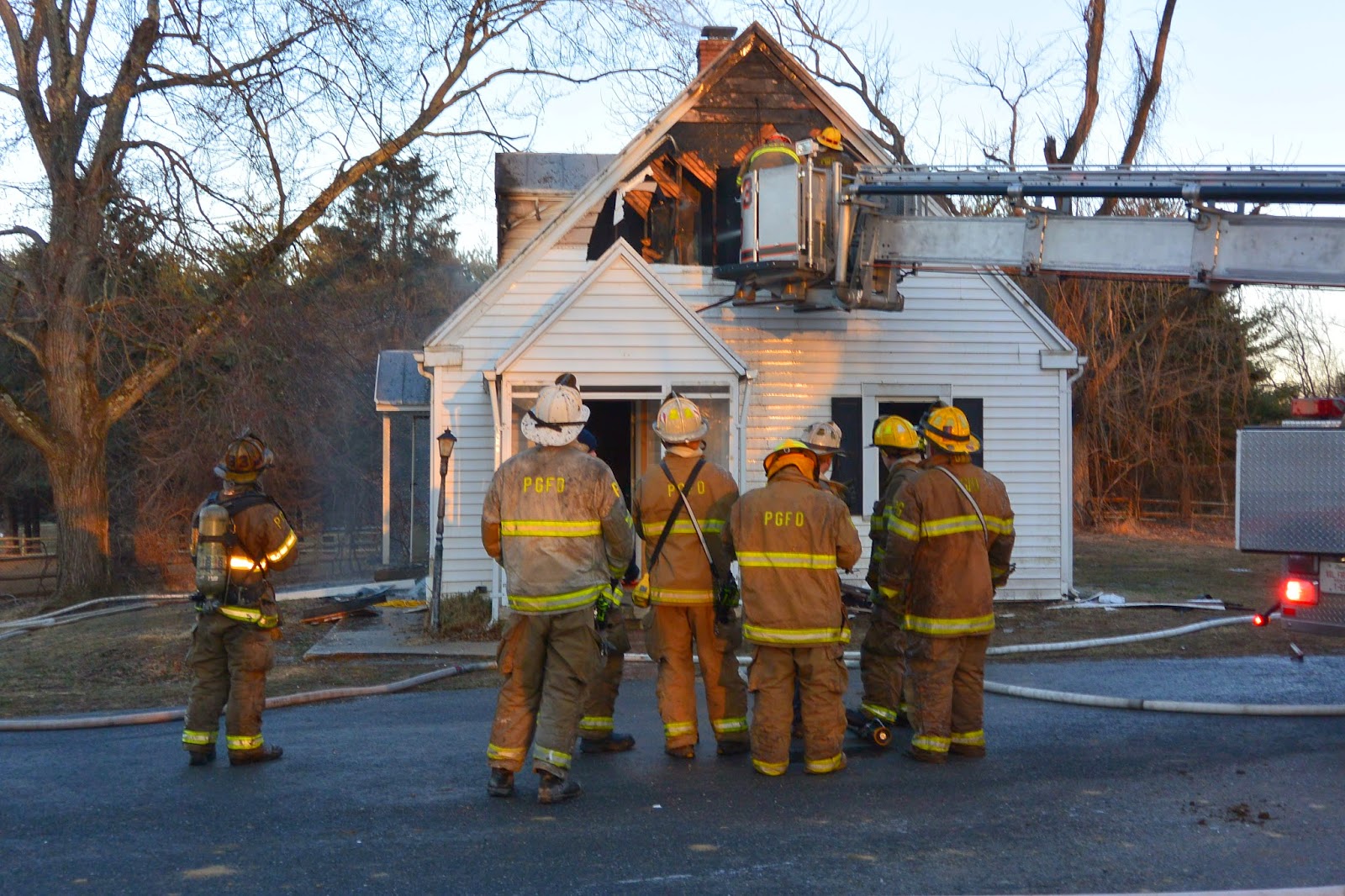 PGFD Firefighter Injured Battling Mitchellville Fire